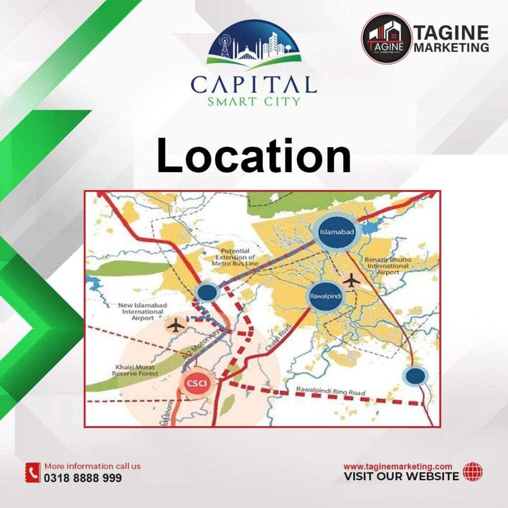 Capital Smart City Islamabad | Location Maps | Tagine Marketing