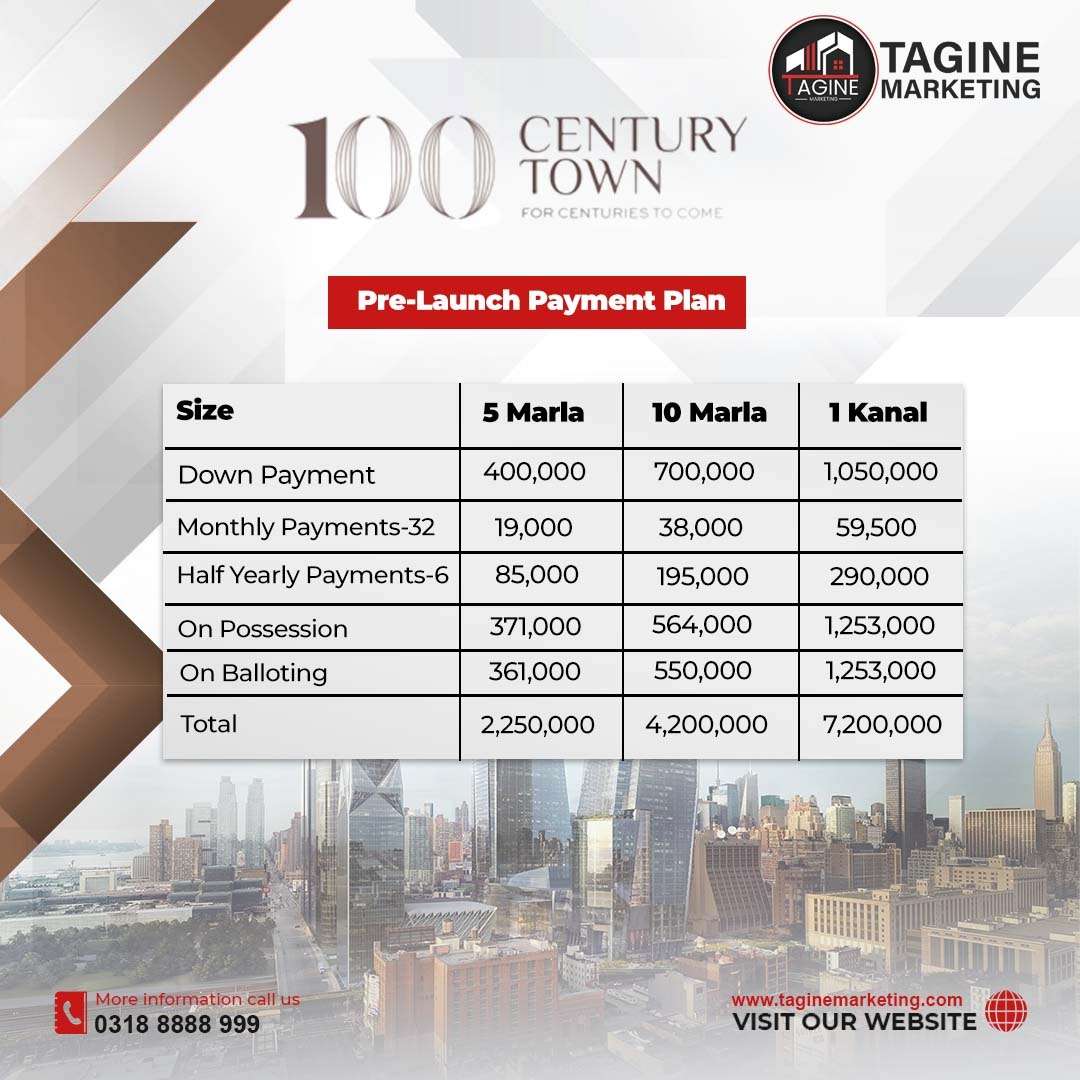Century Town | Payment Plan | Location |Tagine Marketing
